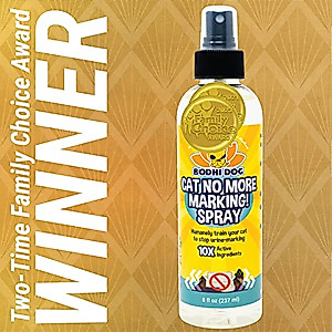 Bodhi Dog Cat No More Marking! Spray | Deters Cats from Urine Marking Indoors & Outdoors | Removes Urine Marking Odors | Safe for Indoor & Outdoor Use | Made in USA 8oz