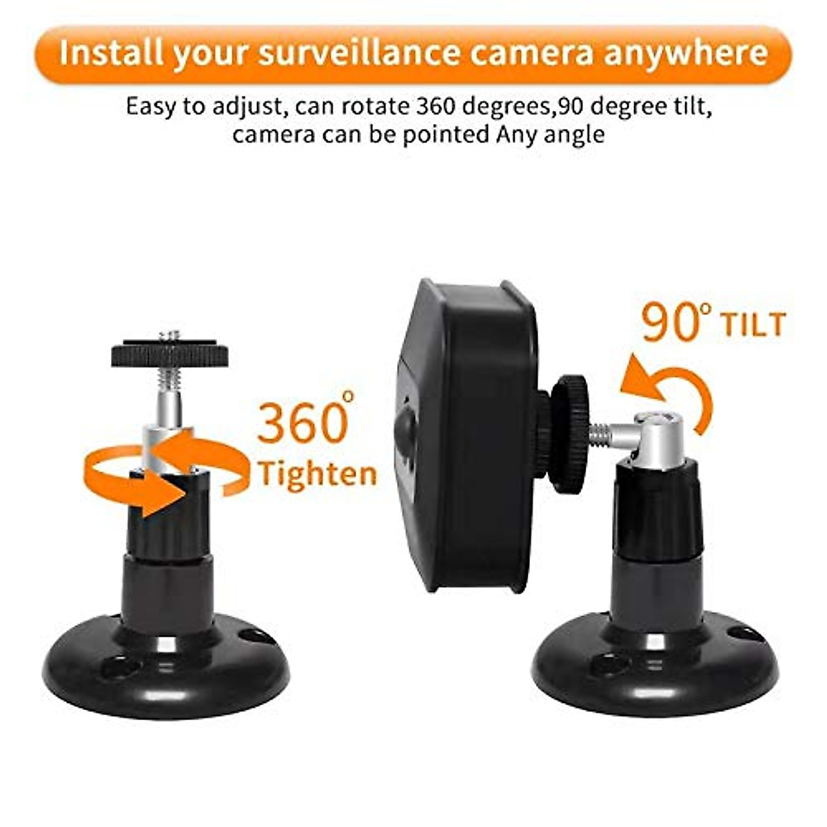 Blink Camera mounts for Blink Home Security Camera Blink Outdoor Indoor Camera Blink XT Blink XT2 Camera 360° Degree Adjustable, Fits Blink Camera Add On Accessories(3 Pack, Black)