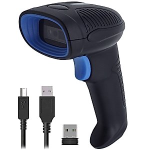 Xyllayeo Wireless Bluetooth Barcode Scanner: 3-in-1 Hand Scanners - Rechargeable 1D and 2D Scanning Gun Portable for Inventory Management - Handheld Cordless USB 1D QR Code Reader for POS System