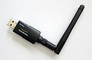 Panda Wireless PAU06 300Mbps Wireless N USB Adapter - w/High Gain Antenna - Win XP/Vista/7/8/10/11, Zorin, Mint, Ubuntu, MX Linux, Manjaro, Fedora, Centos, Kali Linux and Raspbian