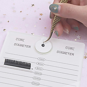 HERSQUEEN 2-in-1 Eyelash Extensions Adhesive Glue Pallet Holder With Jade Stone Acrylic Lash Tile Hand Plate Lash Pallet White Lash Tray Holder Display