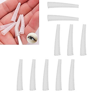Non‑Slip Tweezers, Tweezers Reusable Tweezers Tip Cover Design Thickened Silicone Design for Eyelashes Grafting Tweezers