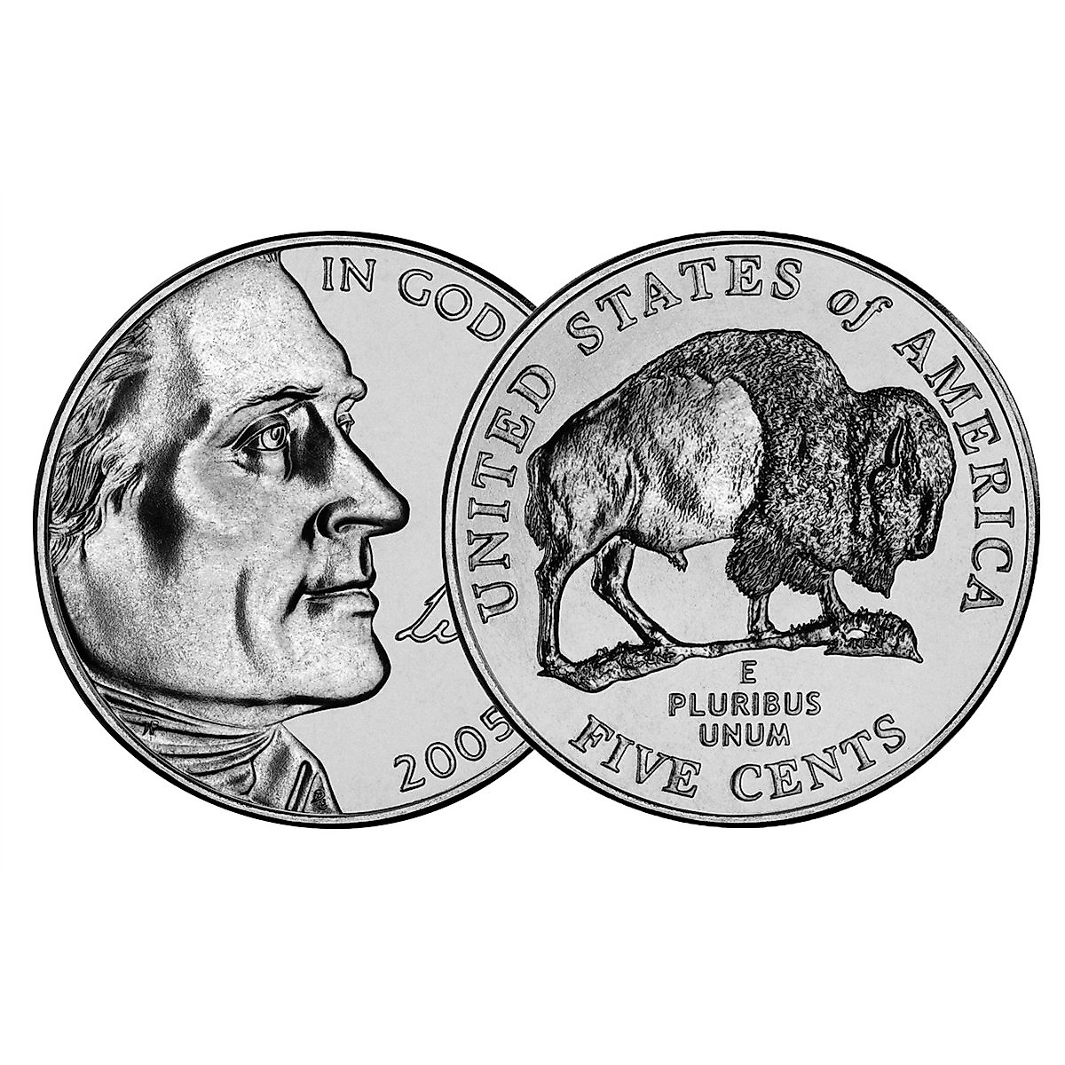 2005 P, D 2 Bankrolls of"Bison" Westward Journey Uncirculated