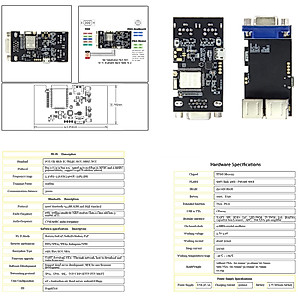 Diyeeni VGA Controller Board, PS/2 Control Module for Mouse Keyboard, Control Module with Micro32 Chipset, Graphics Library Game Engine ANSI/VT Terminal for ESP32