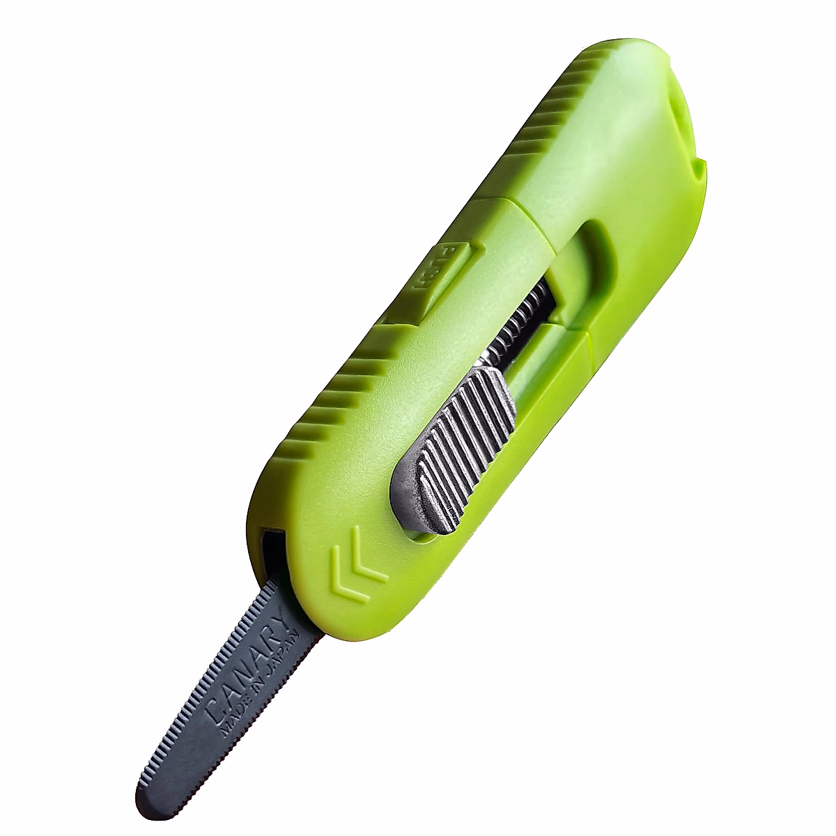 CANARY Box Cutter Auto Retractable Blade, Safety Box Opener Tool [Non-Stick Fluorine Coating Blade], Made in JAPAN, Green (DC-20F-1)