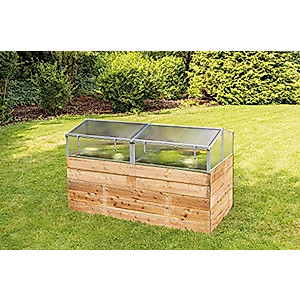 Exaco 20443 Jumbo Cold Frame Herbal & Plant Garden Protector 21.5 Sq Ft, Clear