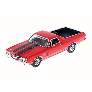 Motor Max 79347RD 1970 Chevrolet El Camino SS 396 Red 1/24 Diecast Model Car