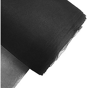54" by 40 Yards (120 ft) Fabric Tulle Bolt for Wedding and Decoration (Black)