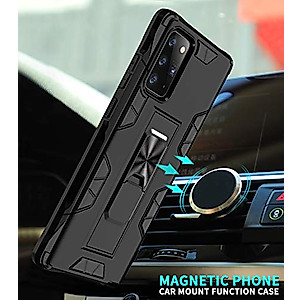 Samsung Galaxy Note 20 Case Note 20 5G Case Military Grade Shockproof with Kickstand Stand Built-in Magnetic Car Mount Armor Heavy Duty Protective Case for Galaxy Note 20 5G Phone Case (Black)