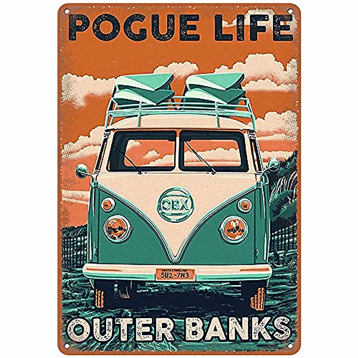 Tin Sign, Outer tin Sign, Outer Banks Pogue Life ，Retro Tin Sign tin Sign Welcome to The Interesting Farm Country House Metal Tin Sign 8X12 inch