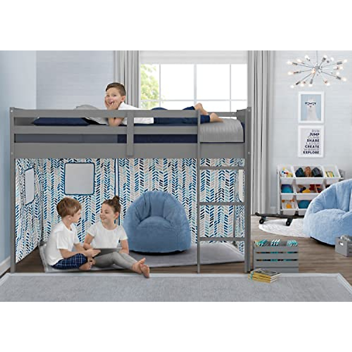 Delta Children Loft Bed Tent - Curtain Set for Twin Loft Bed (Bed Sold Separately), Arrowhead