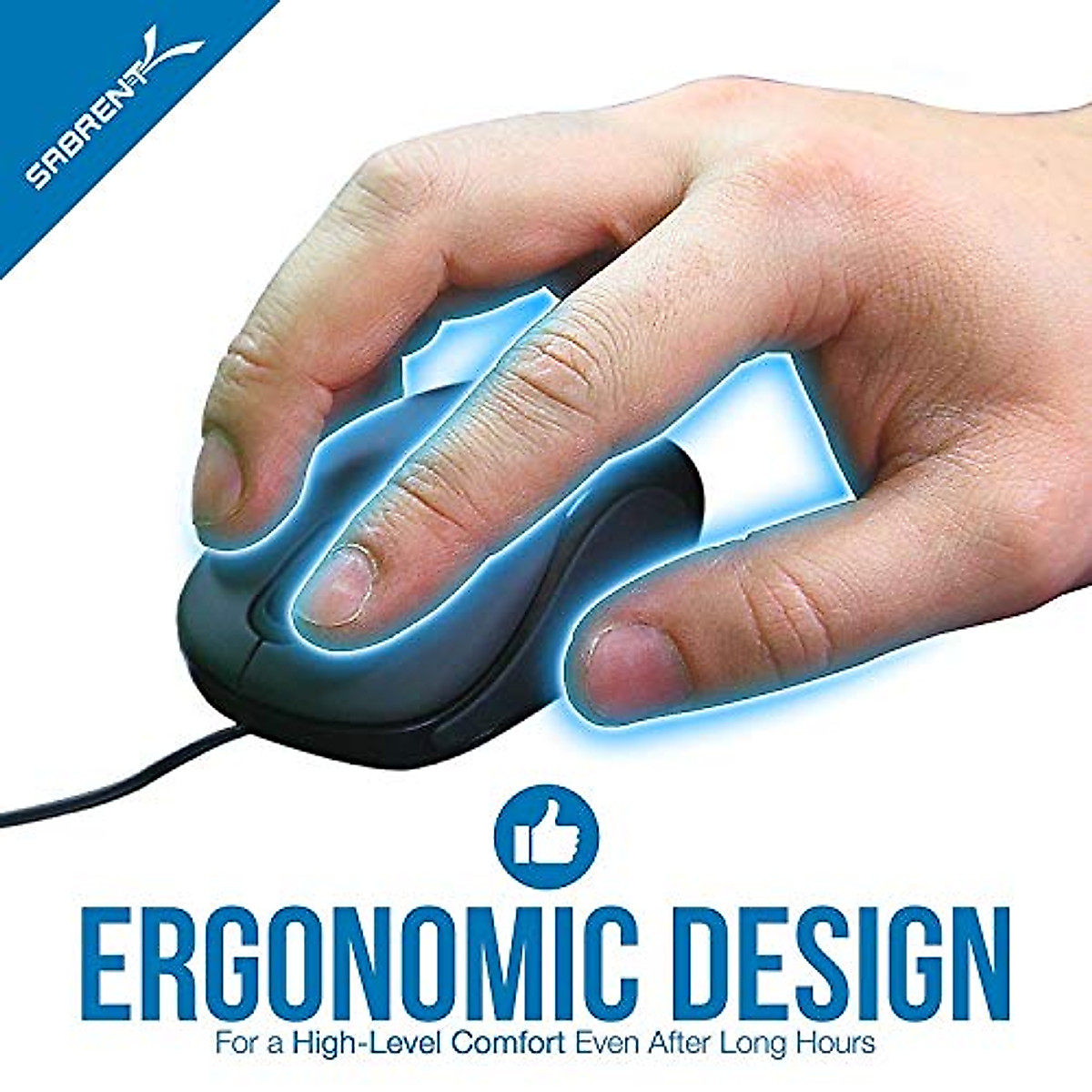 SABRENT Mini Travel USB Optical Mouse with Retractable Cable (MS-OPMN)