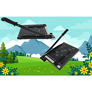 P@B PBell A4 Paper Cutter, Trimmer Guillotine Cutting Length with Safety Blade Lock (Black) …