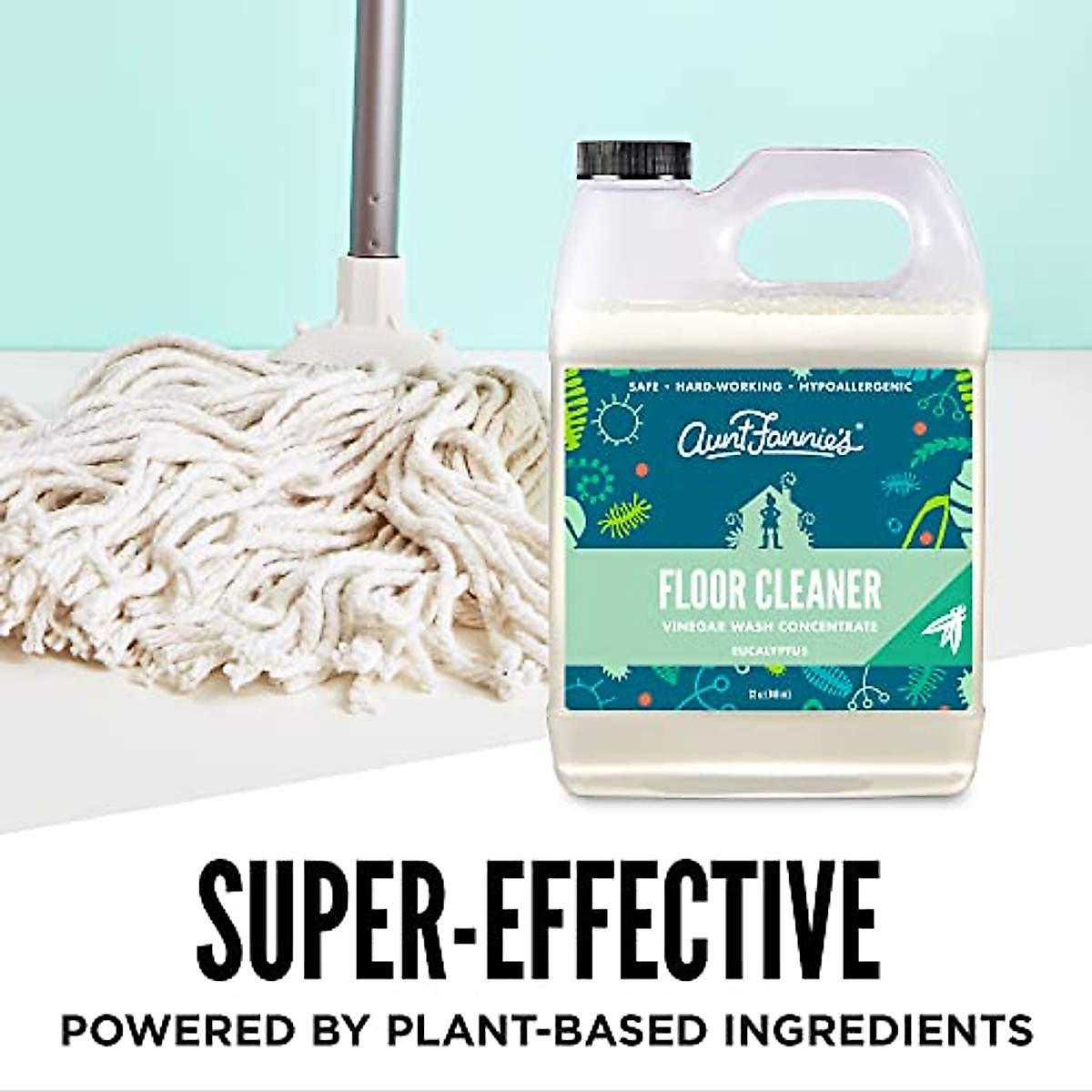 Aunt Fannie's Bundle: Floor Cleaner Vinegar Wash (Eucalyptus) + Vinegar Cleaning Wipes (Eucalyptus)