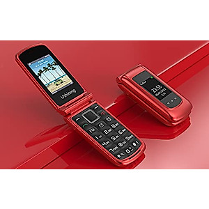 4G LTE Seniors Cell Phone Dual Standby Unlocked Senior Flip Phone SOS Big Button Senior Basic Phone for Elderly 2.4 Inch Screen Unlocked Feature Cell Phone with Charging Dock (Red)