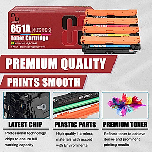 Replacement 651A Toner Cartridges Compatible for HP CE340A CE341A CE343A CE342A Toner Cartridge Work for HP Laserjet Enterprise 700 Color M775dn M775f M775z Printers 1 Magenta Pack