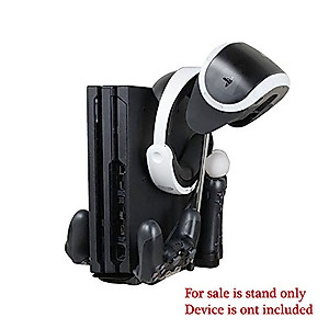Bracket Fits Sony PlayStation VR Stand VR & PS4 PRO/Slim 5 in 1 Charging Station Muti-Functional Base Stand by Hermitshell