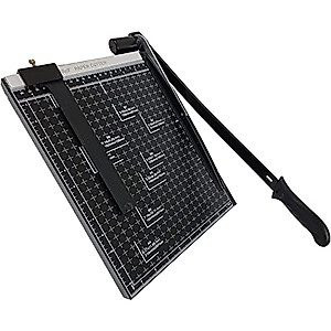 P@B PBell A4 Paper Cutter, Trimmer Guillotine Cutting Length with Safety Blade Lock (Black) …