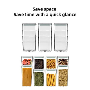 CosyStora Pop Containers For Food Storage,Clear Plastic Canisters with pop lids,BPA Free, Kitchen Pantry Organization and Storage Containers for Cereal, Flour And Sugar, 2.11Qt*6