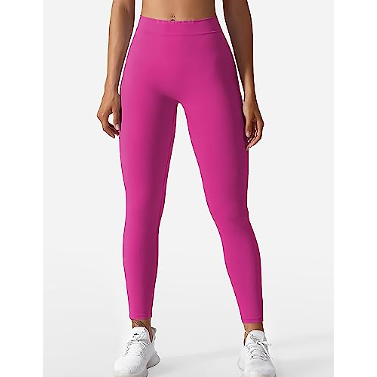 YEOREO Gym Leggings for Women V Back Workout Leggings Scrunch Butt Lifting Leggings for Women High Waist Booty Yoga Pants Daze Womens Leggings Pink Small