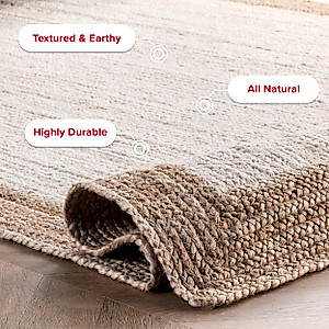 nuLOOM Eleonora Casual Jute Area Rug, 6x9, White