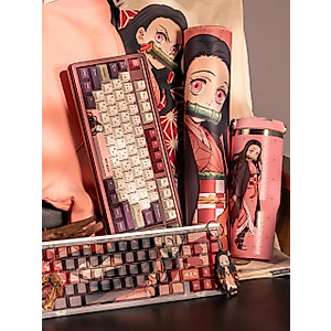 Demon Slayer Kimetsu No Yaiba Nezuko Tumbler with Lid, 30 Oz Water Cup, Vacuum Insulated, Anime Water Bottle, Reusable Insulated Stainless Steel tumbler for Water, Iced Tea or Coffee