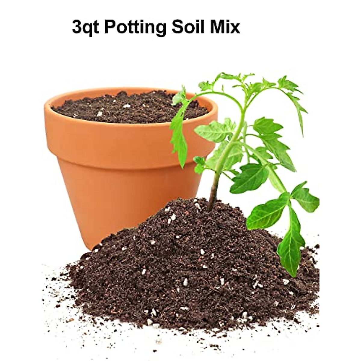 Sphagnum Peat Moss, Natural Bonsai Potting Mix, Succulent and Cactus Potting Soil, Organic Garden Growing Soil Amendment and Media, for Flowers, Vegetables, Herbs, Orchid, Indoor Houseplant, 3qt