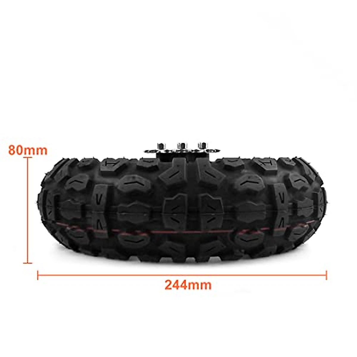 L-faster 10 Inch Off-Road Wheel Dual Drive 350W Geared Motor Chain Kit Reverse Switch for Electric Barrow Trolley Wagon Bike with Reverse (36V 350W Max 8kph)