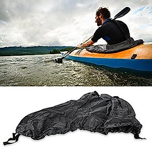 Kayak Spray Skirt,Universal Adjustable Nylon Kayak Sprayskirt Waterproof Cover Water Sports Accessory(Gray) Kayak Rain Skirt Kayak Spray Shirt Hatch Cover