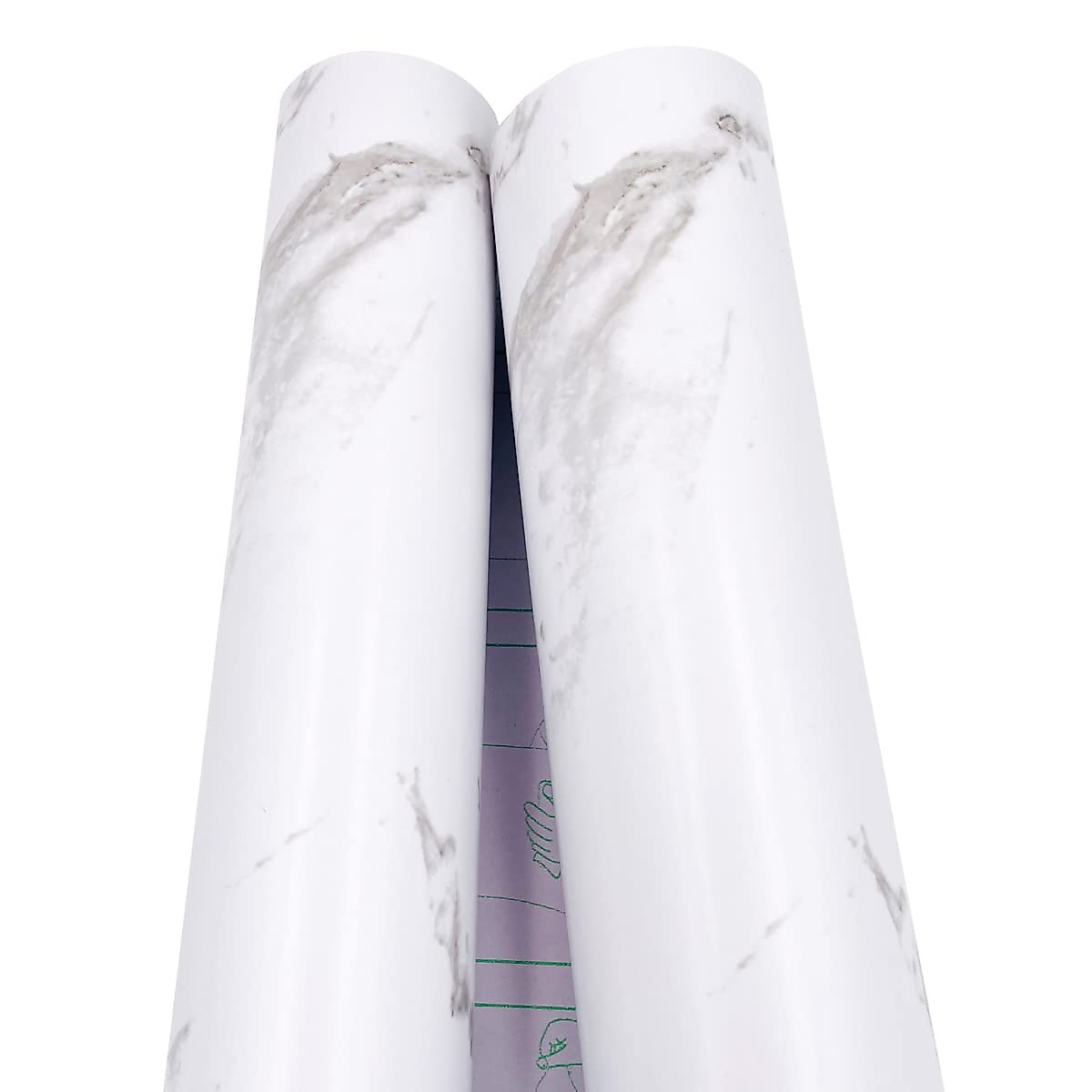 Yifasy White Marble Pattern Shelf and Drawer Liner Peel-Stick Kitchen Storage Sideboard Lining Paper 17.7x118 Inch Renew Buffet Table