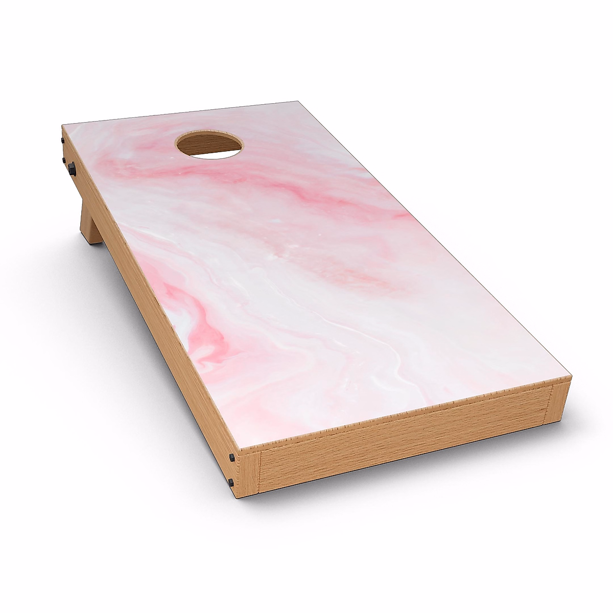Design Skinz Marble Skin Set for Cornhole (Skin Only) - Marbleized Pink Paradise V6