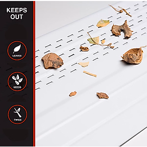 Waterlock Pro Gutter Guards Leaf Protection 1 Feet Sample Pack White, A Contractor-Grade Gutter Guard from Manufacturer, Domestic Aluminum Gutter Covers 5 and 6 Inch Gutters