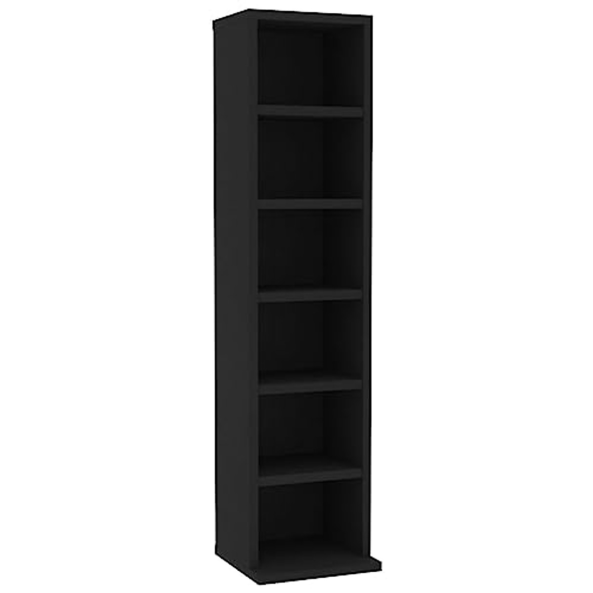 ULUYYUC CD Cabinet,Display shelves Storage cabinet Storage tower Suitable for living room,study,living room,kitchen,entryway,bathroom Black 8.3"x7.9"x34.6" Engineered Wood