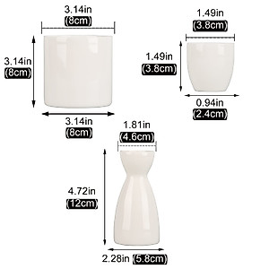 XINGYAN Traditional Japanese White Porcelain Sake 8Pcs Set with Warmer Pot Gift Box Package,Smooth Ceramic Surface Best for Home Gift (Pure White)
