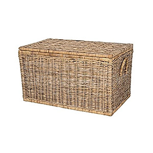 Kouboo Rattan Kobo Decorative Storage Trunk with Lid, Large
