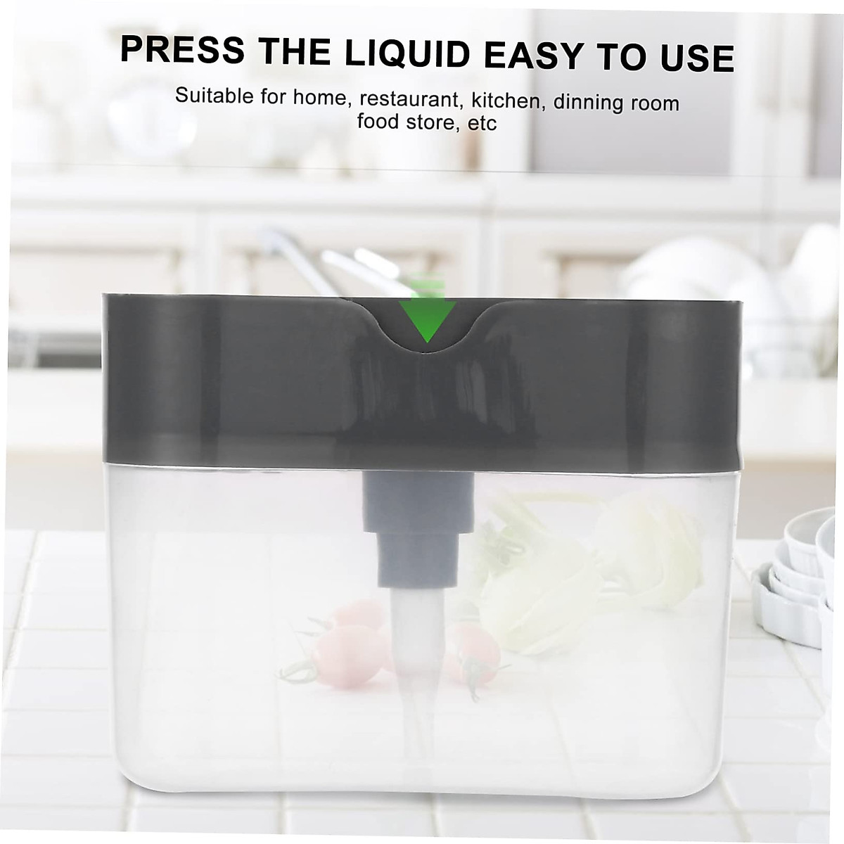 Cabilock 1 Set Soap Dispenser Soap Pump Dispenser Kitchen Gadget Kitchen Countertop Organizer Plastic Handwashing Fluid Sponge