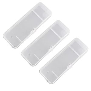 TorSor 3 Pack Manual Razor Travel Case Universal Portable Shaver Storage Box Carrying Protector Holder Transparent Cover Container for Men Razors and Blade Refills Kit