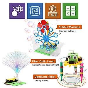 STEM Science Robotics Kit, Experiments Projects Activities for Kids 6-8 8-12, Build Robot Crafts for Boys Toys, DIY Electronic Engineering Building Kits for Girls Age 8 + Year Old Gifts