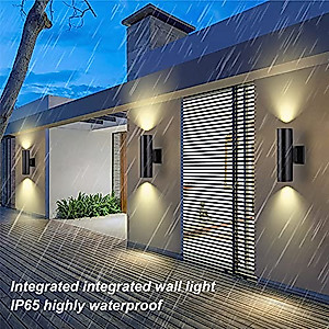 DAKAFUL Up and Down Wall Lights 1 Pack, Cylinder Outdoor Wall Sconce Light Aluminum Modern Outdoor Light Fixture and Exterior Wall Sconces Anti-Rust Waterproof for Porch Patio Wet Location Door Way