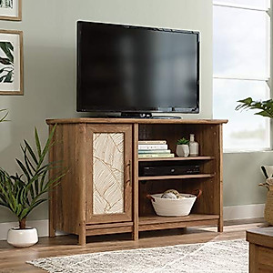 Sauder Coral Cape TV Stand with Storage, L: 41.97" x W: 17.64" x H: 28.11", Sindoori Mango Finish