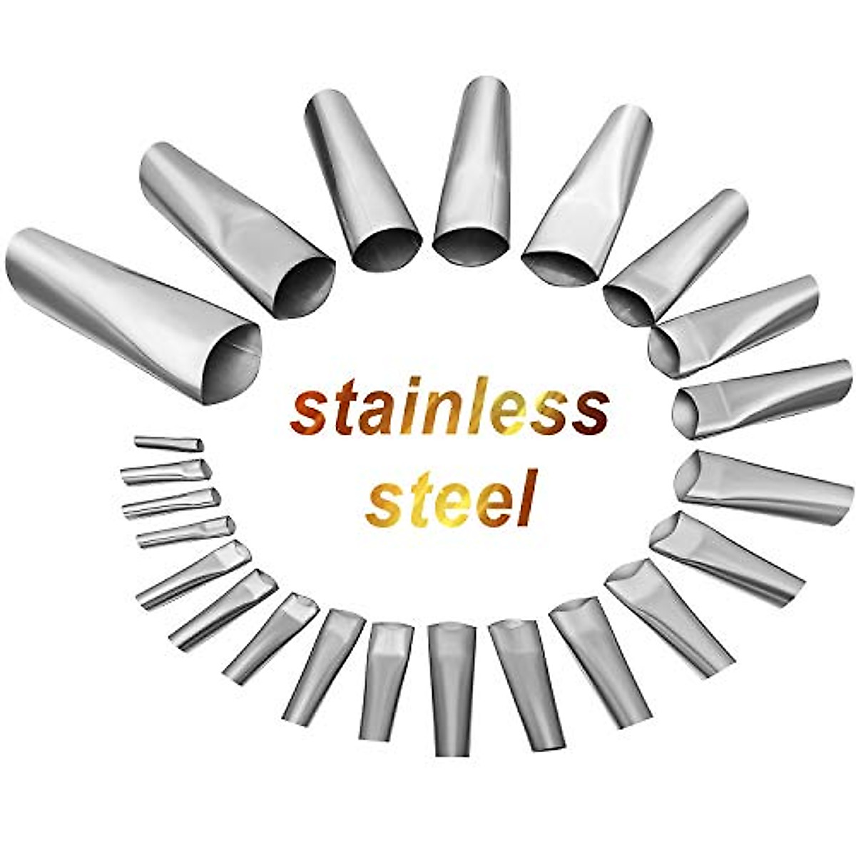 Hotop 23 Pieces Caulking Finisher Kit Caulk Nozzle Applicator Stainless Steel Sealant Finishing Tool Caulk Nozzle Finisher Kit for Kitchen Bathroom Window, 23 Sizes