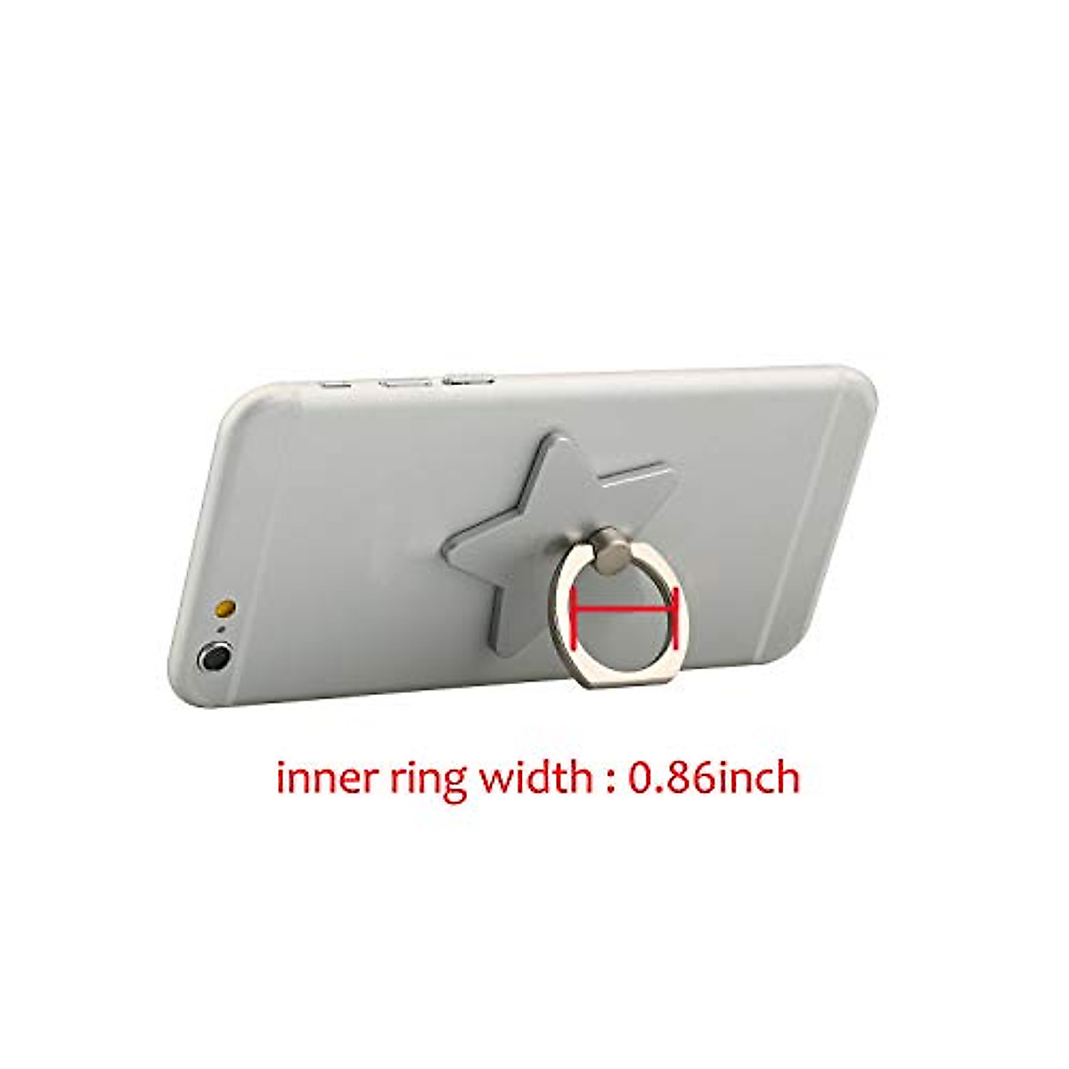 lenoup z179 (4 pcs) Cell Phone Holder,Star Phone Ring Kickstand,Universal 360 Rotation Cell Phone Finger Ring Grip for Almost All Phones/Pad(4 Color Star)