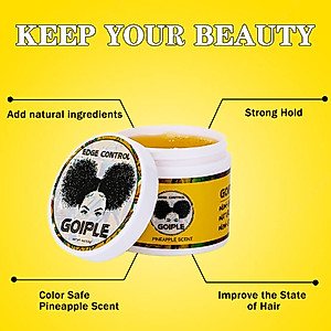 Goiple Edge Control Wax for Women Strong Hold Non-greasy Edge Control Smoother Edge Tamer 4oz