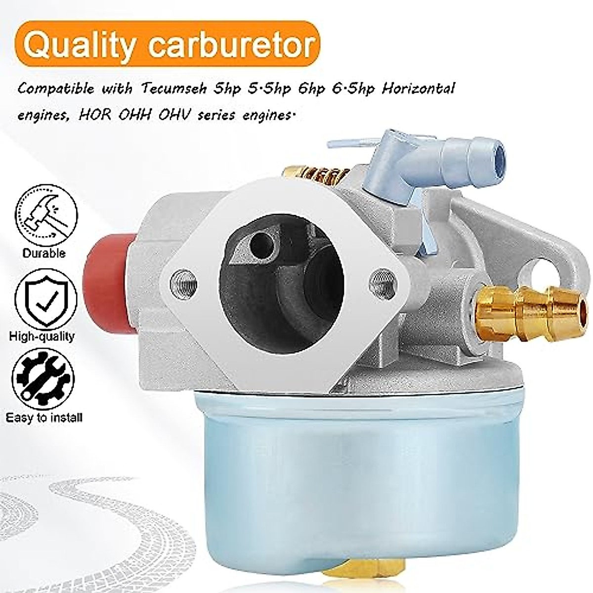 QAZAKY Carburetor Compatible with Tecumseh 640004 640014 640017 640017A 640017B 640025 640025A 640025B 640025C 640117 640117A 640117B 640104 640135A OH195EA OH195XA OHH45 OHH50 OHH55 OHH60 OHH65 OH195