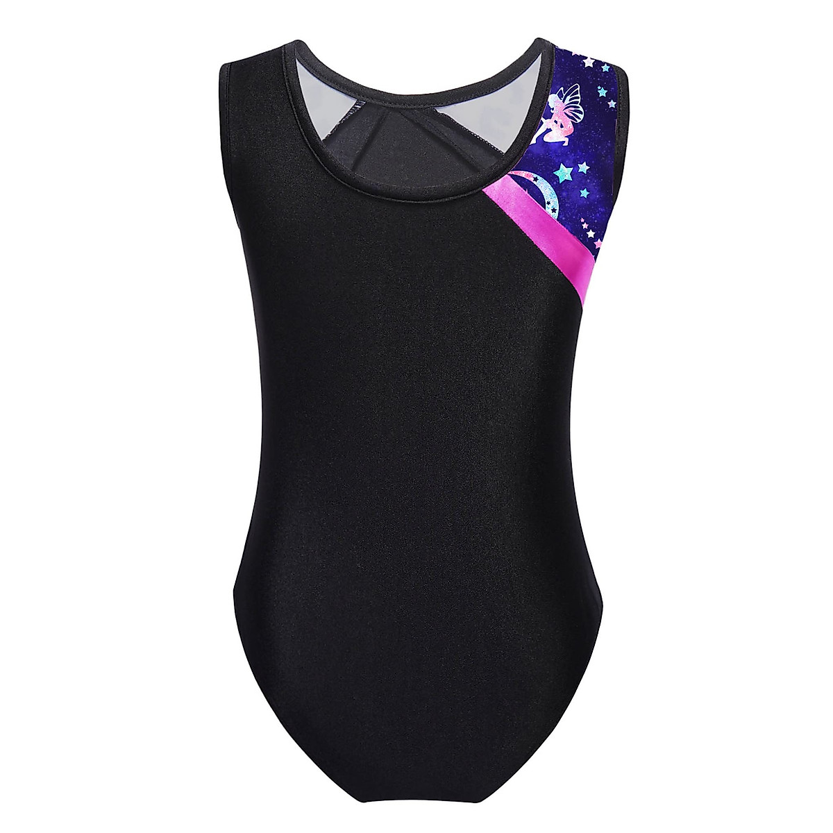 Hansber Kids Girls One Piece Sleeveless Leotard Gymnastics Dancewear Ballet Dance Bodysuit Costume Pink 8