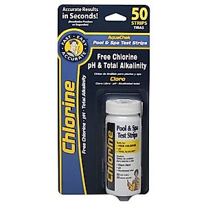 Aqua EZ Chlorine Test Strips 150 Test Strips 3-Way Chlorine, pH and Alkalinity (3 Pack)