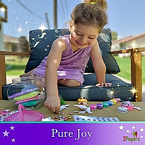 Light-Up & Paintable Fairy and Unicorn Terrarium Kit for Kids, Birthday Gifts For Girls, Unicorn Toys, DIY Arts & Crafts Presents Stuff for Age 4 5 6 7 8-12 Year Old Girl Gift, Science Clay Activities