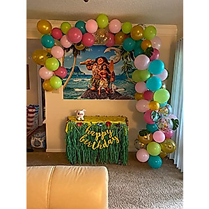 Moana Maui Backdrop Girl Birthday Party Background Cake Table Dress-up Banner Supplies Photobooth Props (7X5FT)