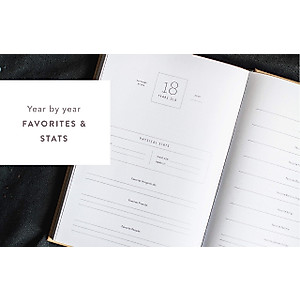 Promptly Journals, A Complete Childhood History: From Pregnancy to 18 Years Old (Sand, Tan, Linen) | Baby Book and Pregnancy Journal | Baby Memory Book