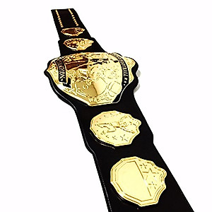 Undisputed Belts Fantasy Football Championship Belt Trophy - Spike (Black/Gold)